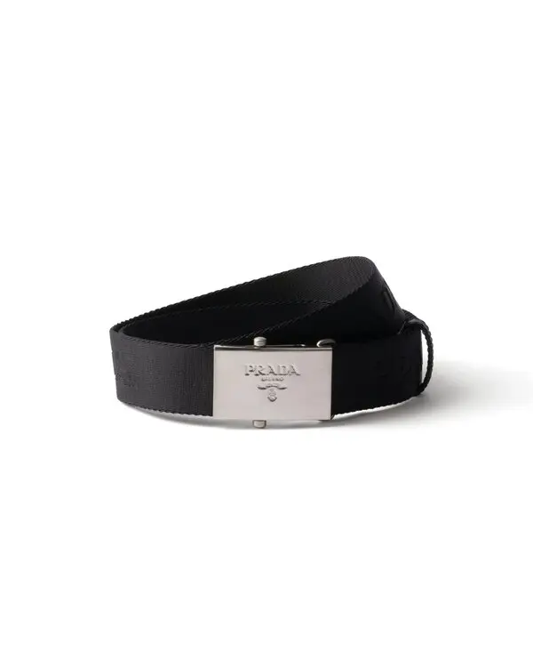 Prada Cotton Tape Belt - Black