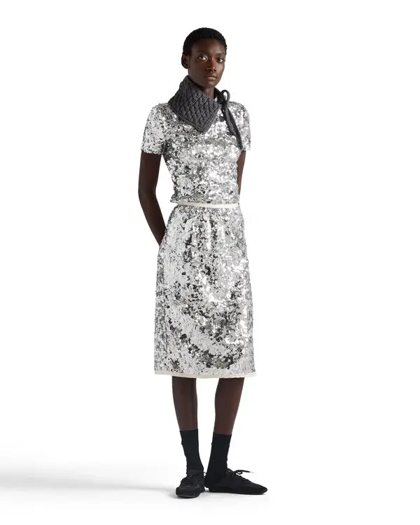 Prada Embroidered Sequin Top