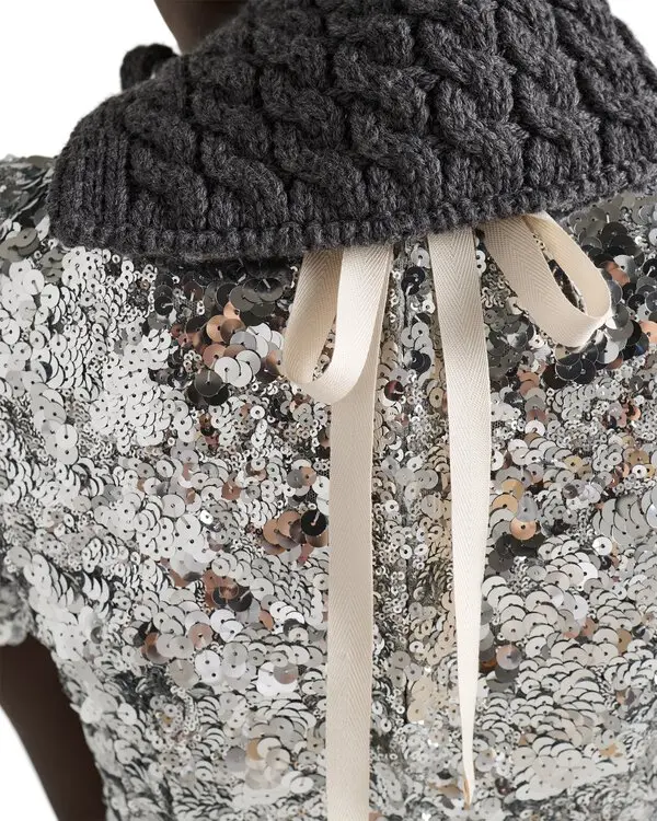 Prada Embroidered Sequin Top