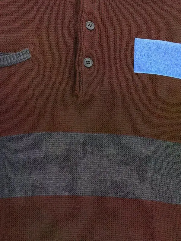 GR10K Button-fastening Striped-detail Polo Shirt