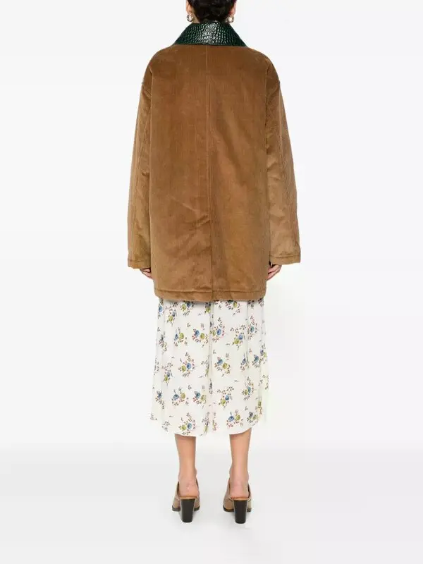 N°21 Crocodile-collar Corduroy Jacket