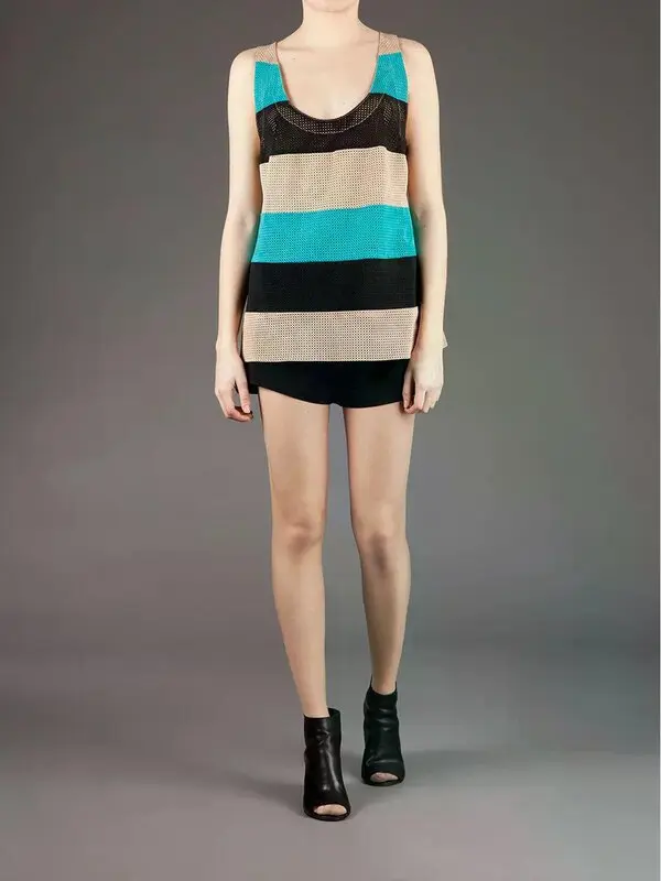Drome Striped Goatskin Vest