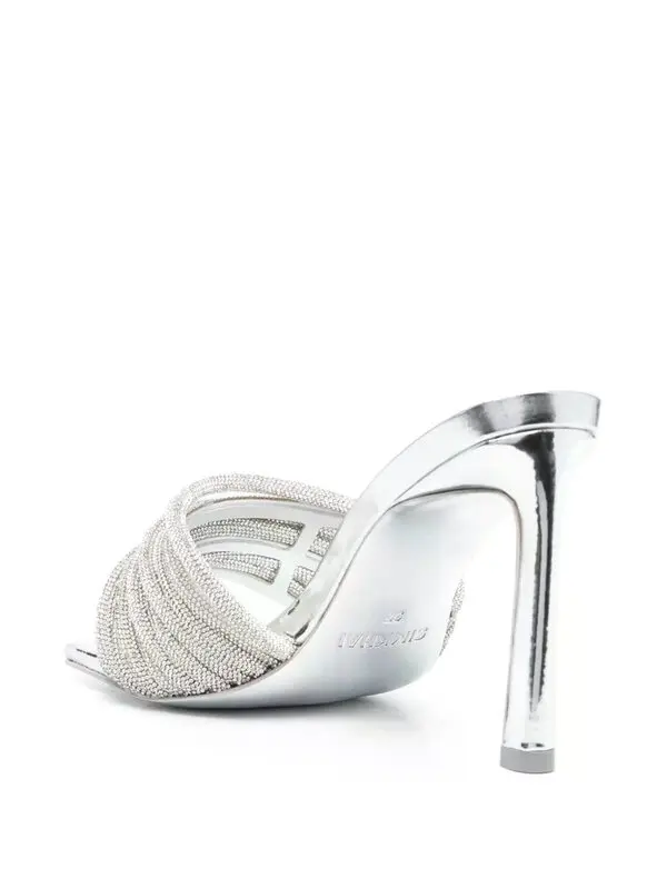 Simkhai Lena Crystal Embellished Sandals - Silver