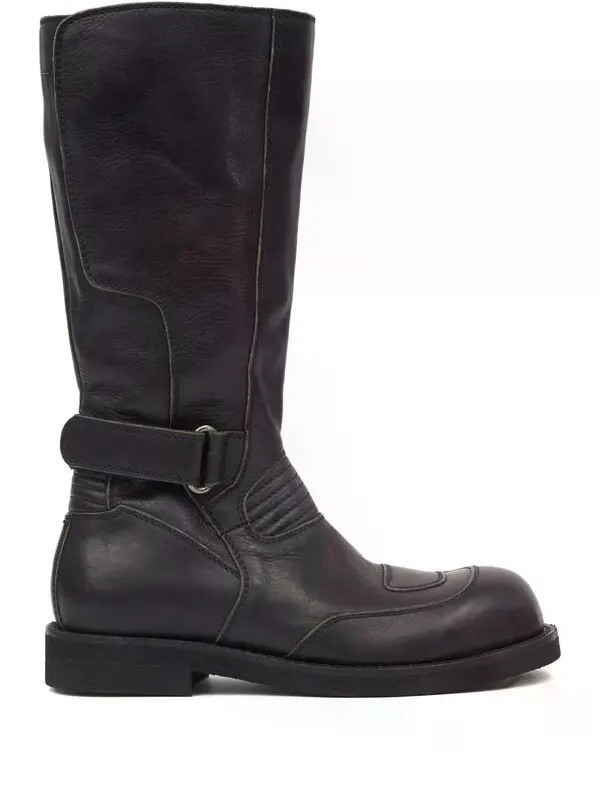 MAISON MARGIELA Leather Knee-high Buckled Boots