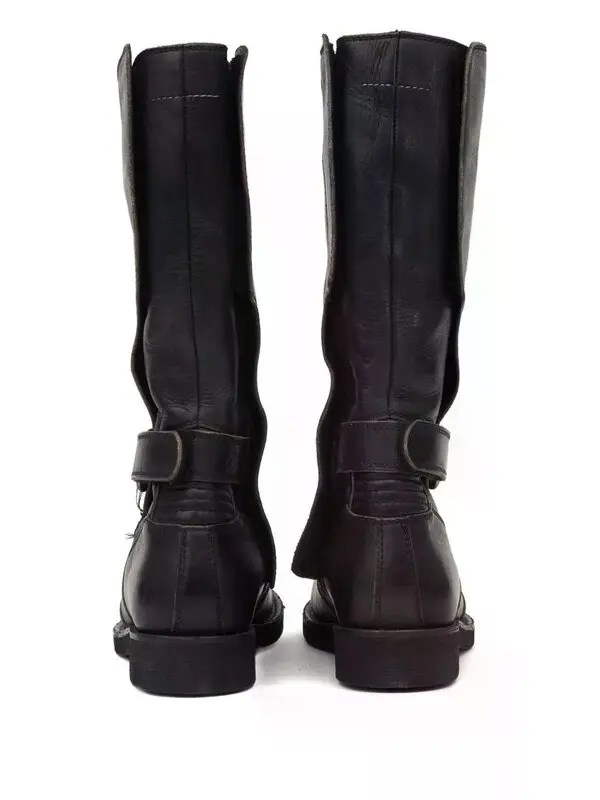 MAISON MARGIELA Leather Knee-high Buckled Boots