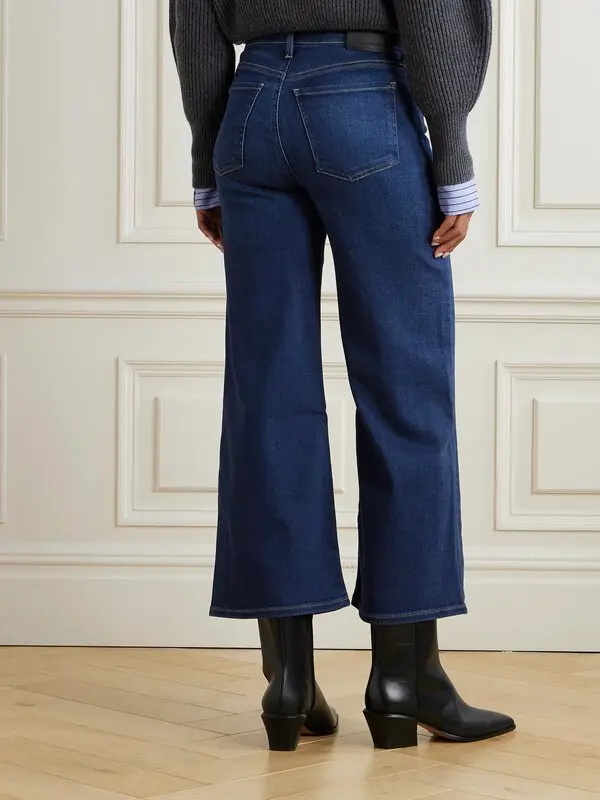 Citizens Of Humanity Lyra Cropped High-rise Wide-leg Jeans - Blue