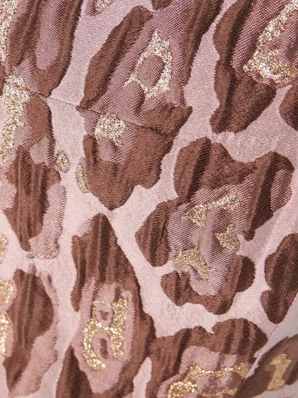 Cara Cara Elsa Cropped Leopard-brocade Top - Neutrals