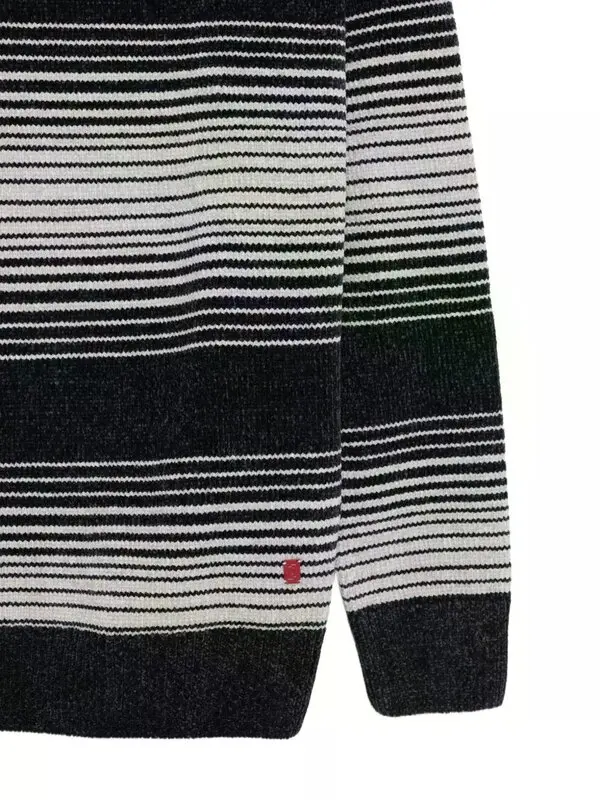 Liu Jo Striped Mock Neck Sweater