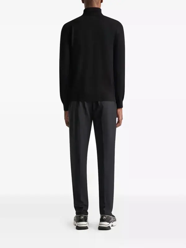 Fusalp Natom Quarter Zip Sweatshirt With Intarsia Stripe Detail