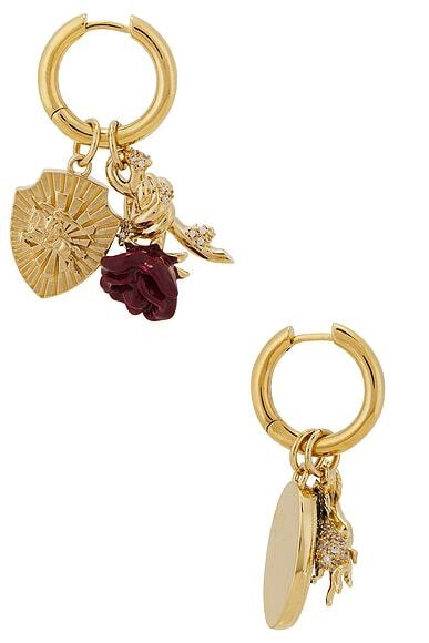 Burberry Charm Hoop Earrings
