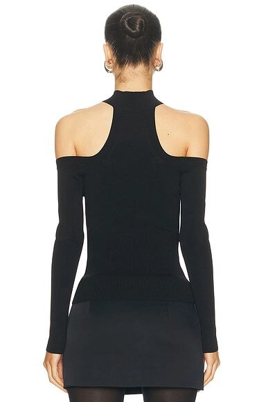 Simkhai Lila Off-shoulder Knit Top - Black
