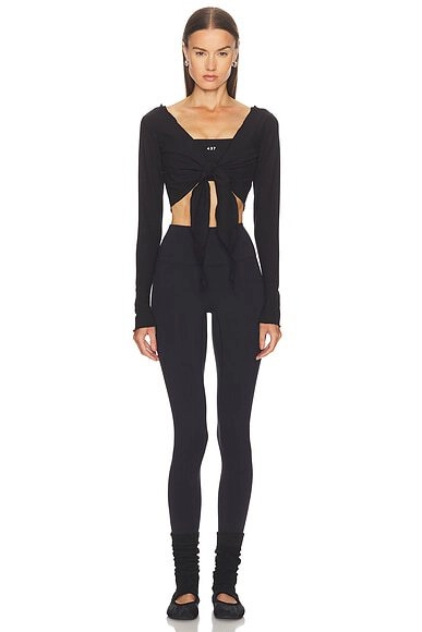437 The Wrap Top - Black