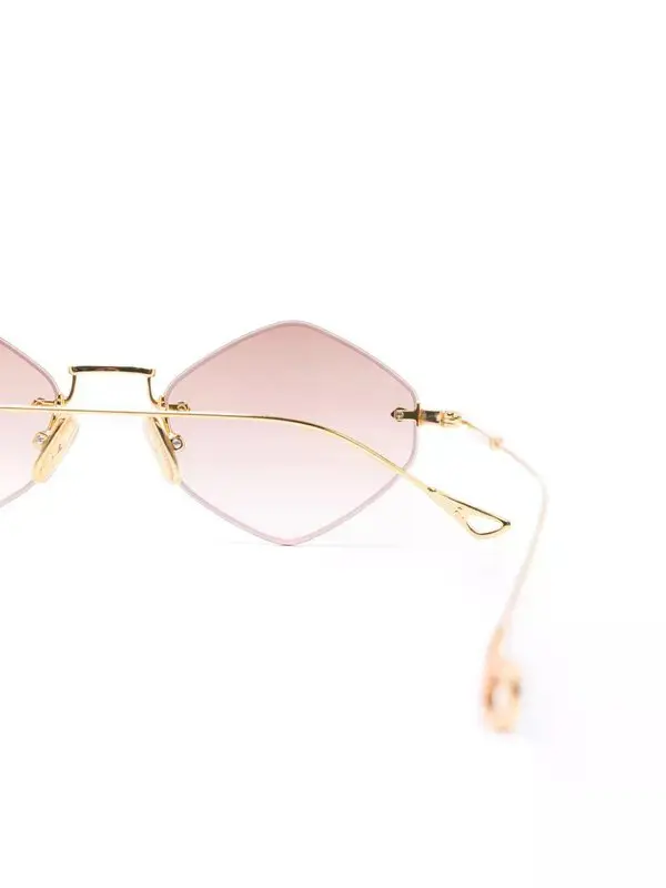EYEPETIZER Empire Geometric-frame Rimless Sunglasses - Pink