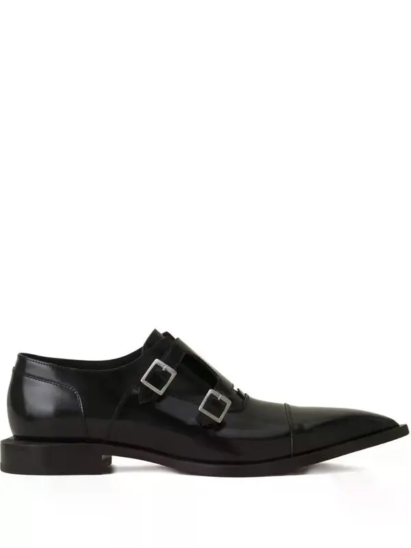 LANVIN Double-buckle Pointed Monk Shoes