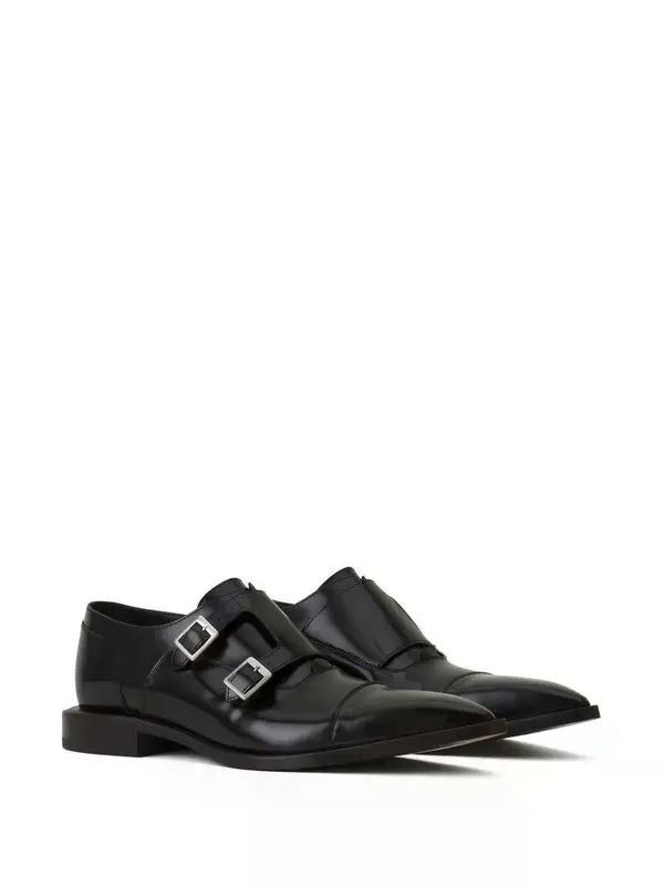 LANVIN Double-buckle Pointed Monk Shoes