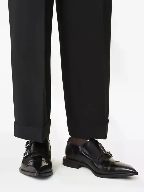 LANVIN Double-buckle Pointed Monk Shoes