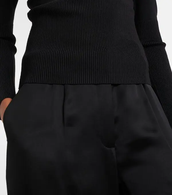 Simkhai Lila Ribbed Knit Off-shoulder Top - Black