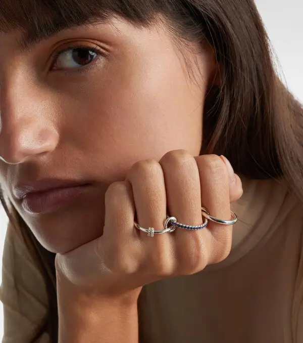 SPINELLI KILCOLLIN Raneth Sterling Ring With Sapphires And Diamonds