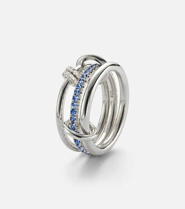 SPINELLI KILCOLLIN Raneth Sterling Ring With Sapphires And Diamonds