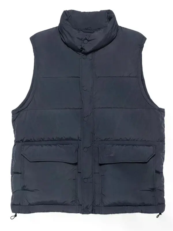 Maison Kitsuné Puffer Gilet With Concealed Fastening - Blue