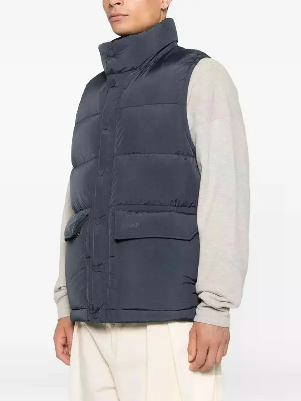 Maison Kitsuné Puffer Gilet With Concealed Fastening - Blue
