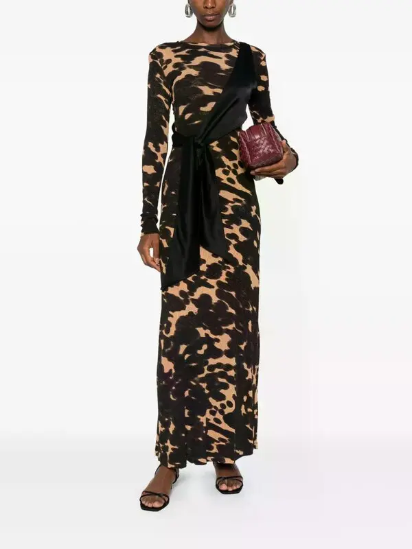Nanushka Long-sleeved Tie-waist Maxi Dress
