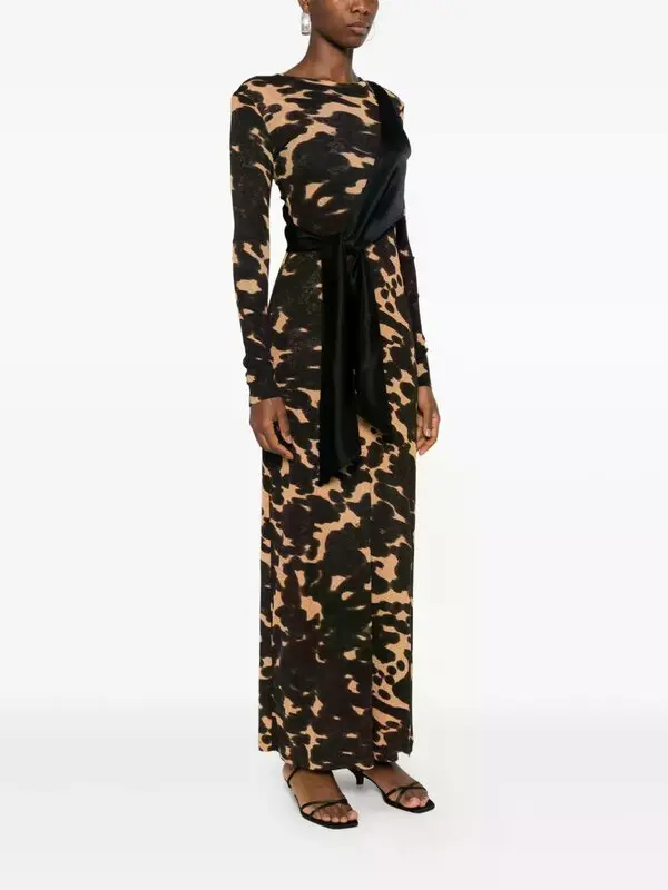 Nanushka Long-sleeved Tie-waist Maxi Dress