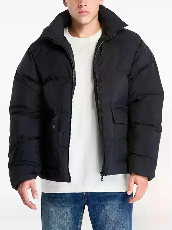 Adidas Puffer Jacket With Zip Fastening And Logo Detail - Black
