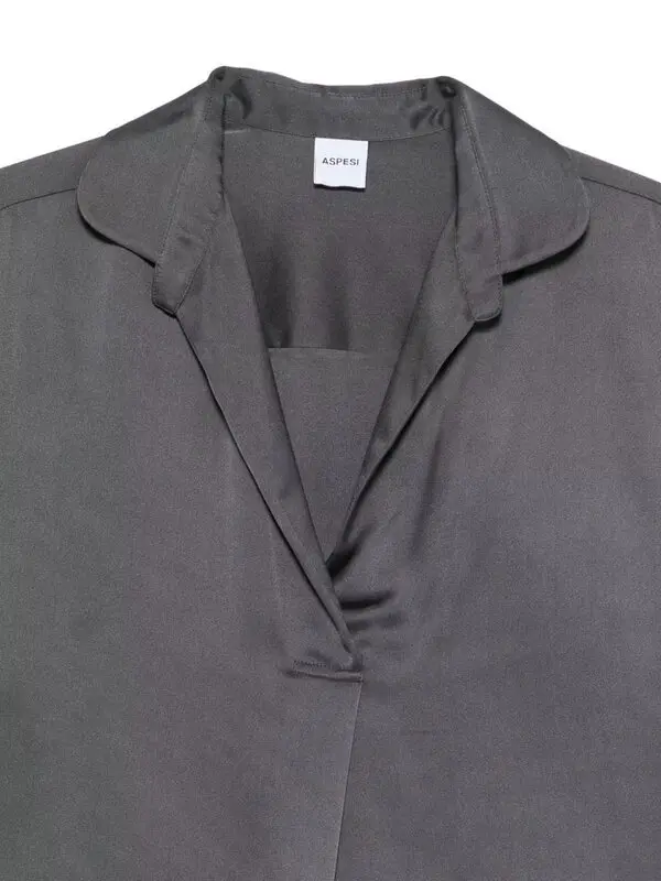 Aspesi Satin Long Sleeve Blouse