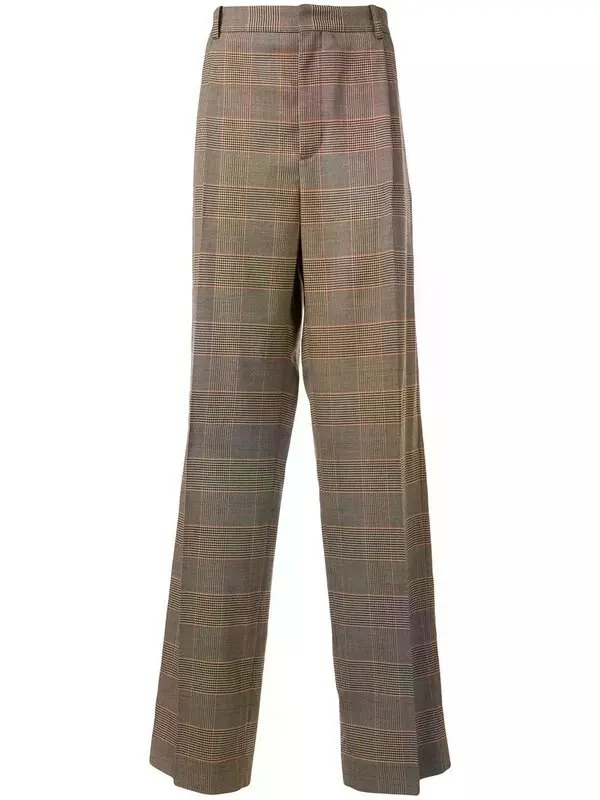 BOTTER Checked Wool Trousers - Brown