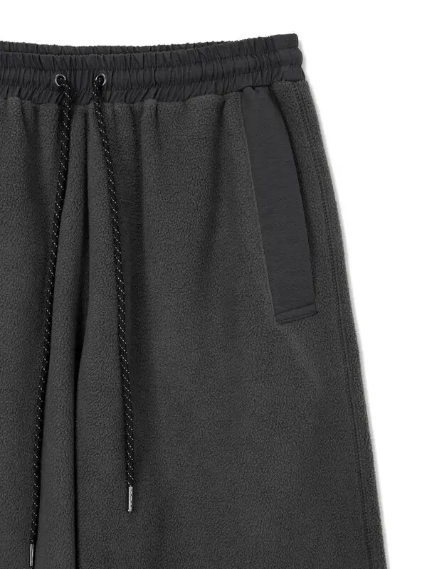 STUDIO TOMBOY Fleece Drawstring Waist Wide Leg Pants