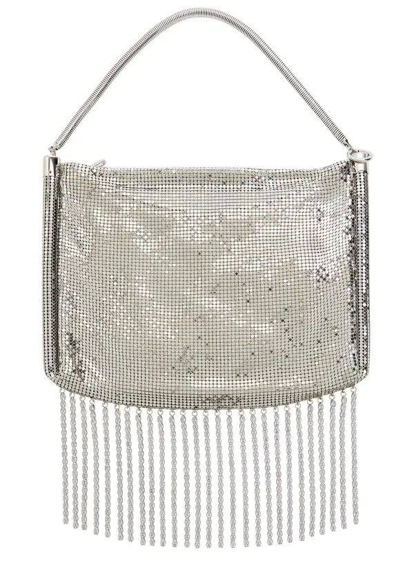 Rabanne Fringed Chainmail Shoulder Bag - Silver