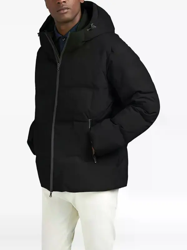 Paul & Shark Hooded Down Jacket - Black