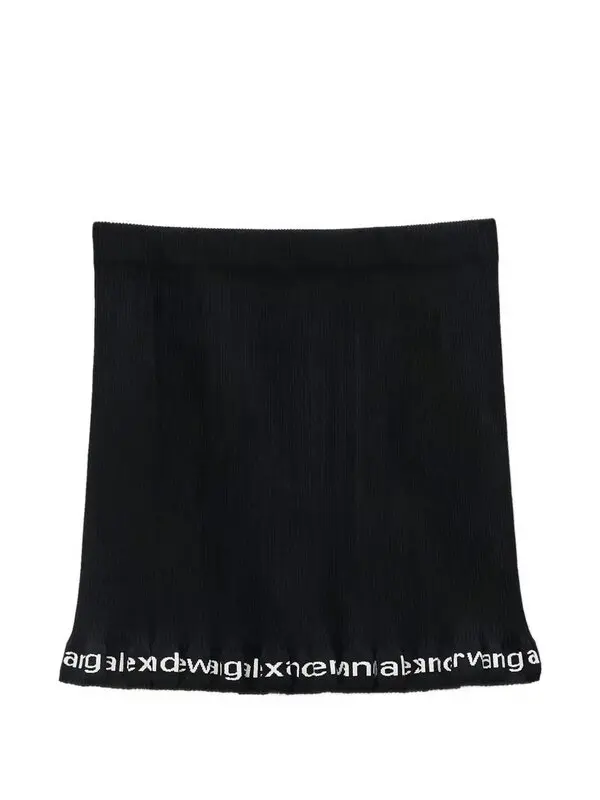 Alexander Wang Ribbed Mini Skirt - Black