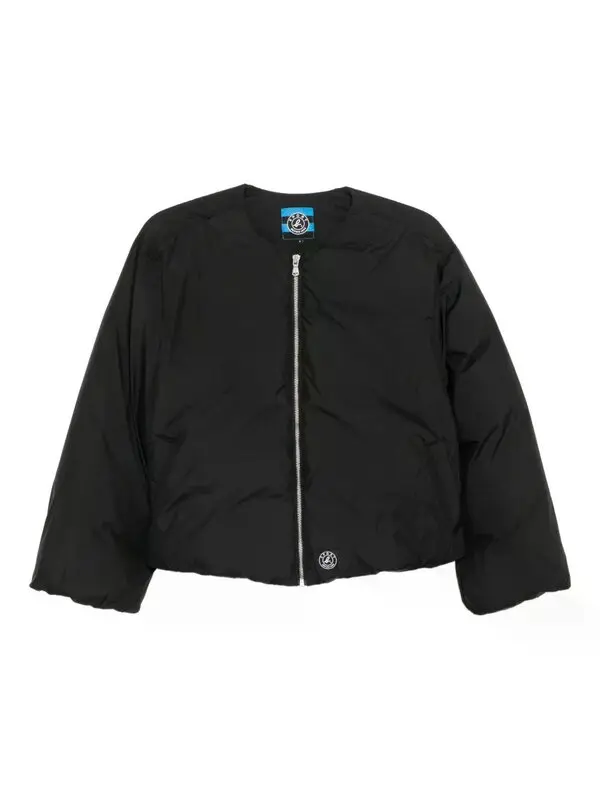 AGNES B. Logo Puffer Jacket - Black