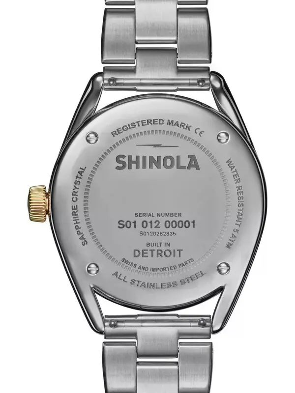 Shinola Stainless Steel Two Tone Mother-of-pearl Dial Watch