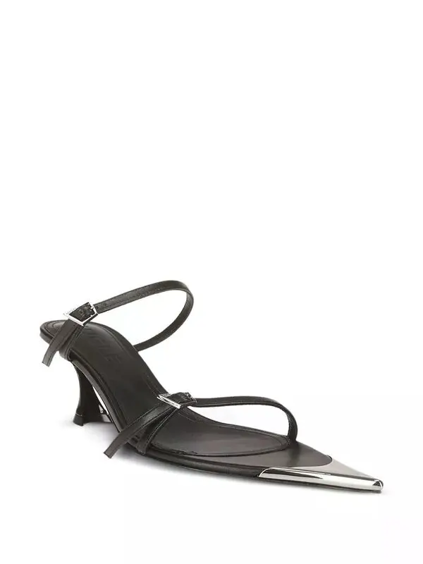 MUGLER Fang Leather Heeled Sandals