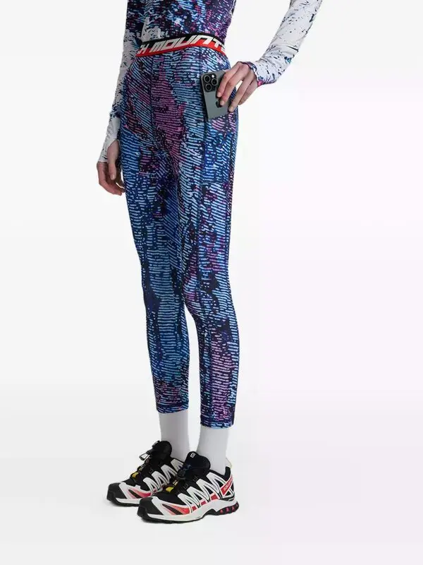 Aztech Mountain Next To Skin Printed Leggings - Blue
