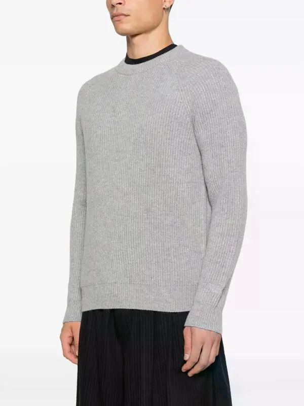 MC2 SAINT BARTH Ribbed Marine Wool Knitwear - Grey