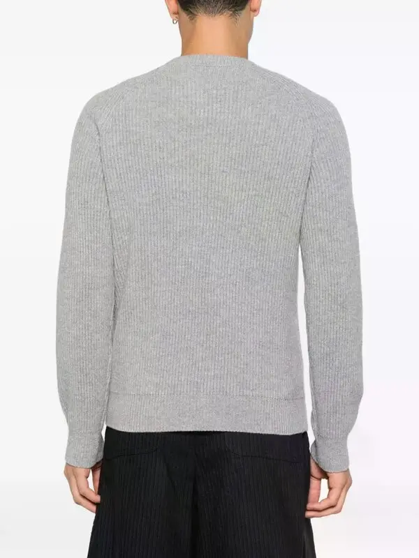 MC2 SAINT BARTH Ribbed Marine Wool Knitwear - Grey