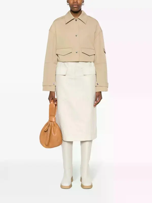 Nanushka Bracha Cropped Shirt Jacket