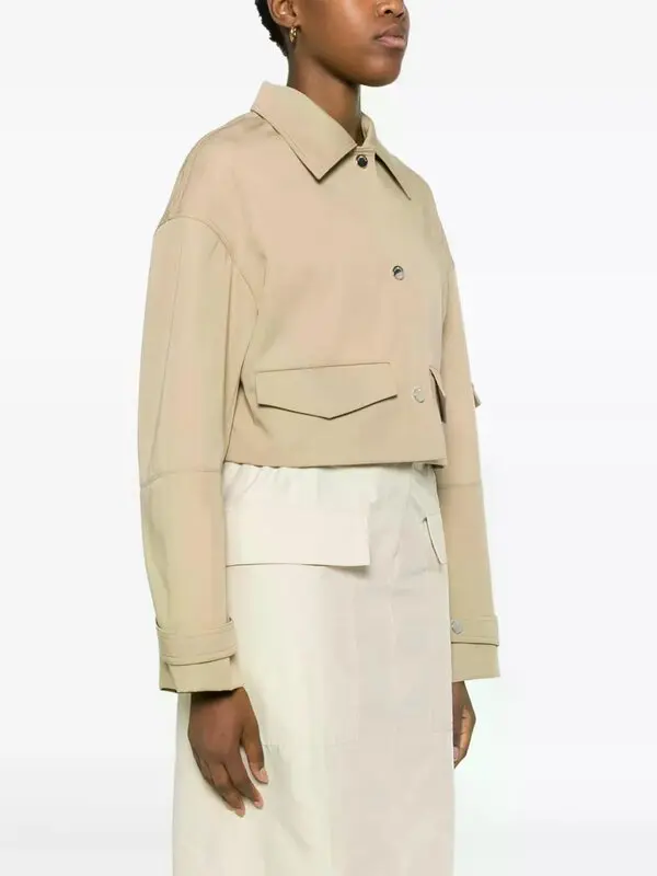 Nanushka Bracha Cropped Shirt Jacket