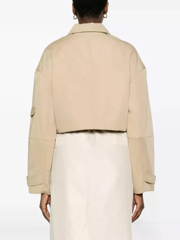 Nanushka Bracha Cropped Shirt Jacket