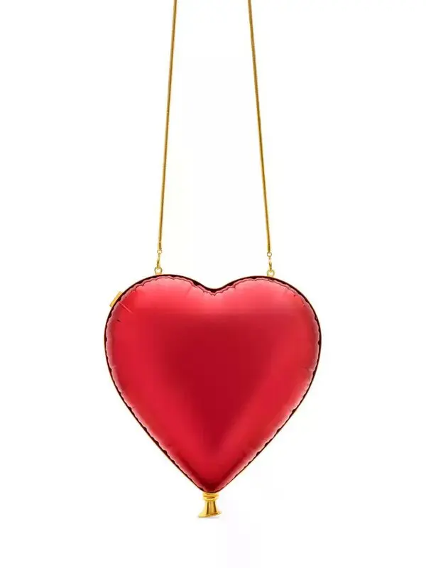 Oscar De La Renta Heart Balloon Clutch Bag - Red