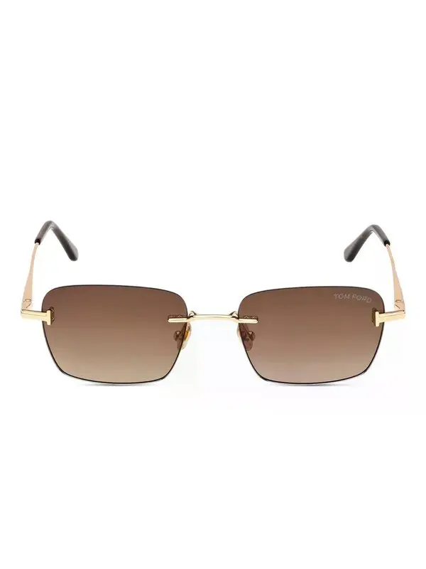 TOM FORD Square-frame Rimless Sunglasses - Gold
