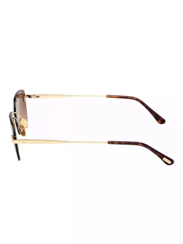 TOM FORD Square-frame Rimless Sunglasses - Gold