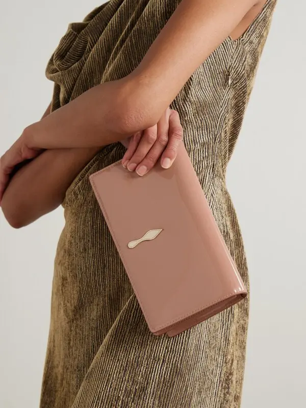 CHRISTIAN LOUBOUTIN Bettina Patent-leather Clutch - Pink
