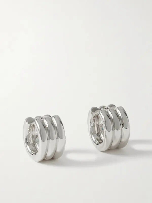 ROXANNE ASSOULIN The Triple Tube Hoop Earrings - Silver