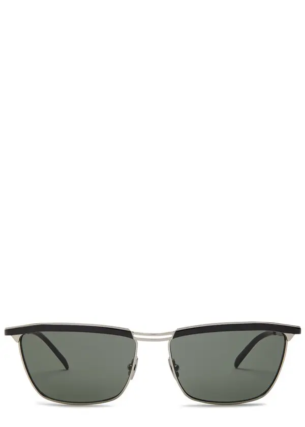 Saint Laurent Joe Square-frame Sunglasses - Silver