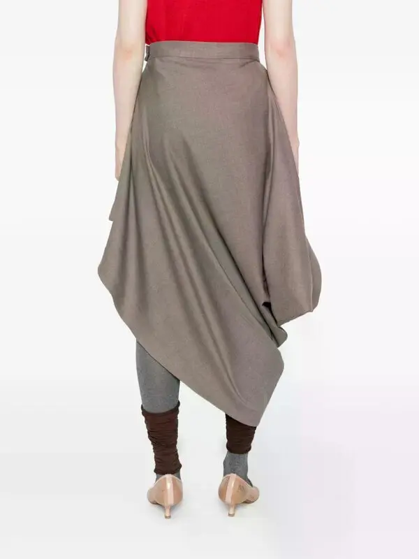 ALAINPAUL Asymmetric Midi Skirt